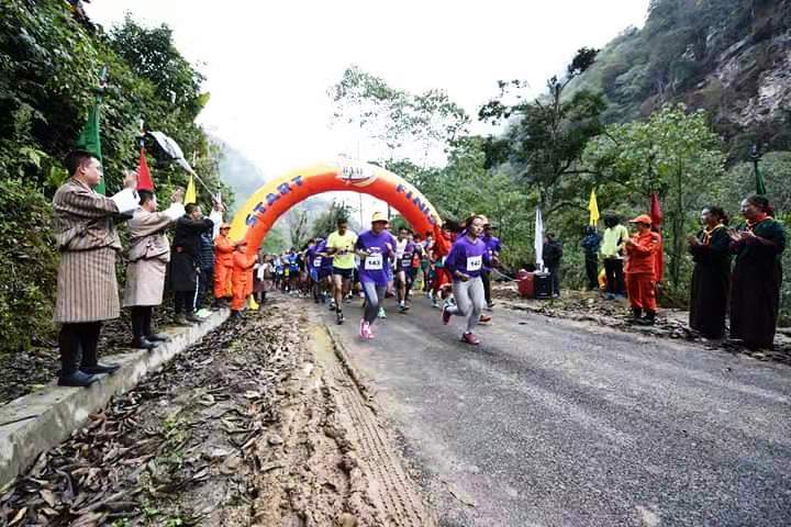 Bhutan International Marathon with a few days tour in the spring.